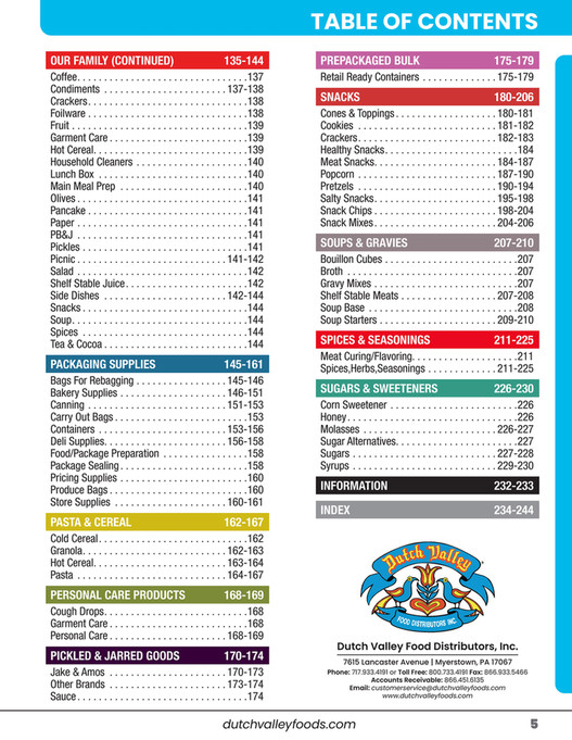 Dutch Valley Foods 2026 Product Catalog - Page 1