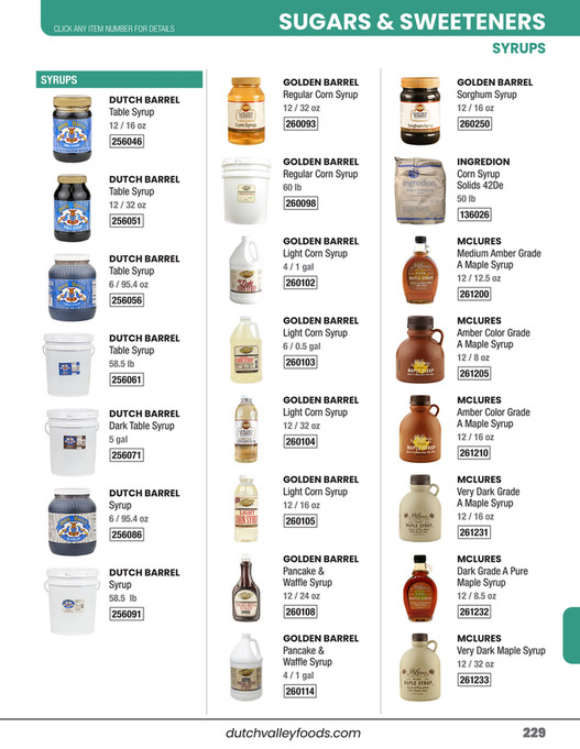 Dutch Valley Foods 2026 Product Catalog - Page 228-229